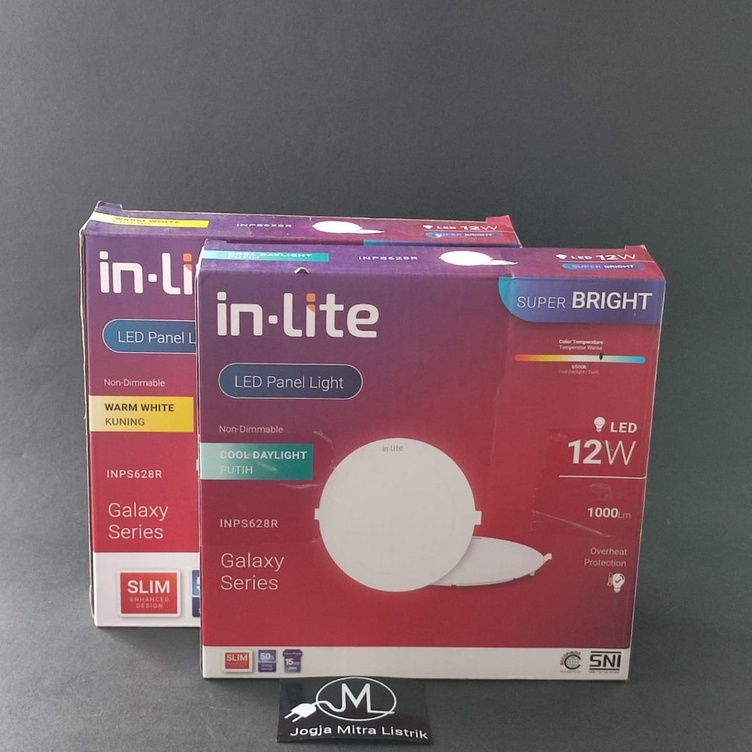 Jual LAMPU PANEL DOWNLIGHT IB LED INLITE INPS628R BULAT 12WATT PUTIH ...
