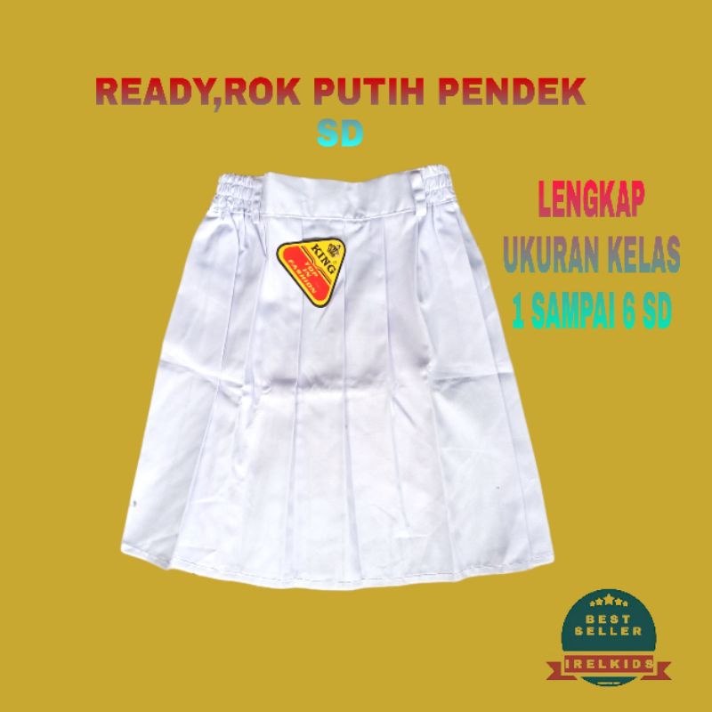 Jual Rok Putih Pendek SD Lengkap Ukuran Kelas 1 Sampai 6 SD | Shopee ...