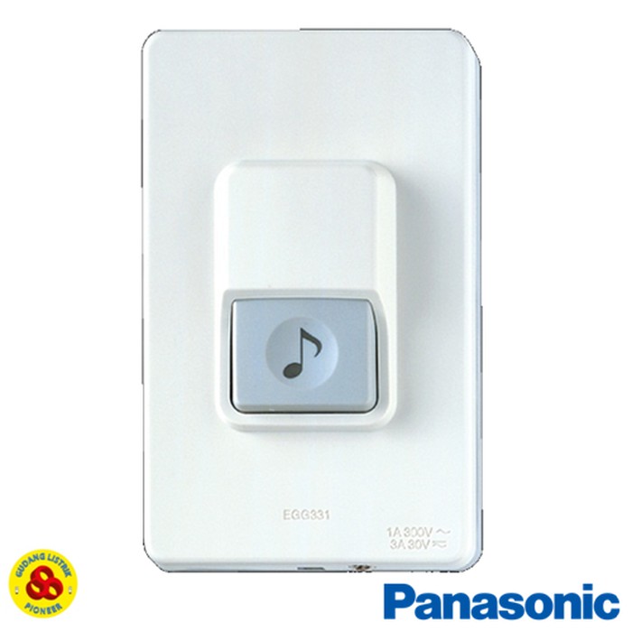Jual PANASONIC SAKLAR BEL EGG331 WS BELL SWITCH 220V Outdoor tahan air ...