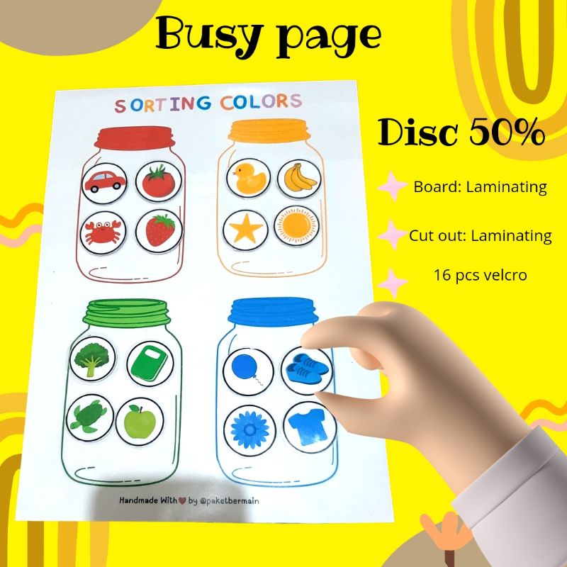 Jual BUSY PAGE SORTING COLOR/ BUSY PAGE MENGELOMPOKKAN WARNA/ BUSY PAGE ...