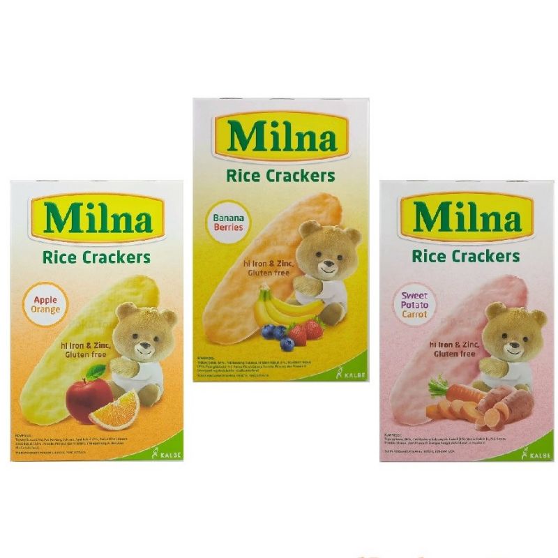 Jual MILNA Rice Cracker / Milna Rice Crackers Snack Bayi | Shopee Indonesia