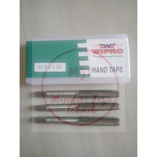 Jual Handtap / Alat Tapping Hand Tap set 3pcs M8 x 1.25 WIPRO | Shopee Indonesia