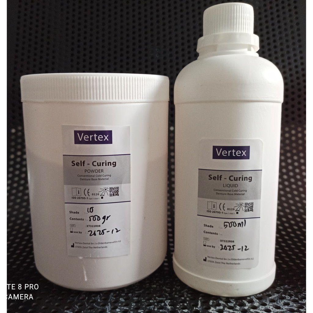 Jual VERTEX self curing POWDER 500 gr WARNA 10 dan Liquid 500 ml ...