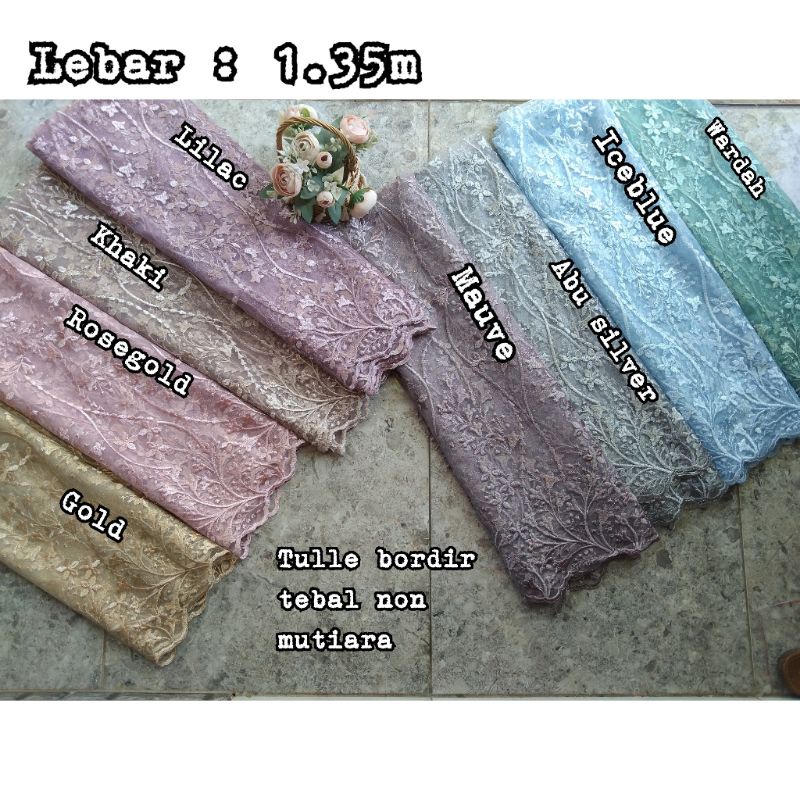 Jual REALPICT TILE TULLE / TILLE MUTIARA MEWAH KEBAYA CANTIK METERAN ...