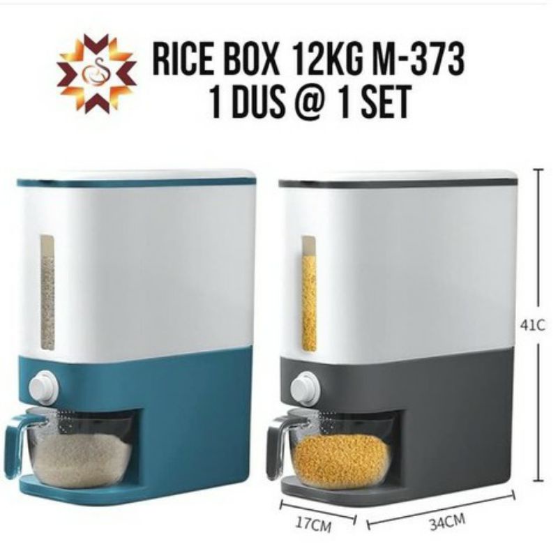 Jual [COD] DISPENSER BERAS 12KG RICE BOX WADAH PENYIMPANAN BERAS ...