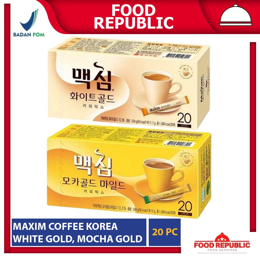 Jual MAXIM COFFEE 20 PC MOCHA WHITE KOPI MIX KOREA INSTANT KOREAN ...