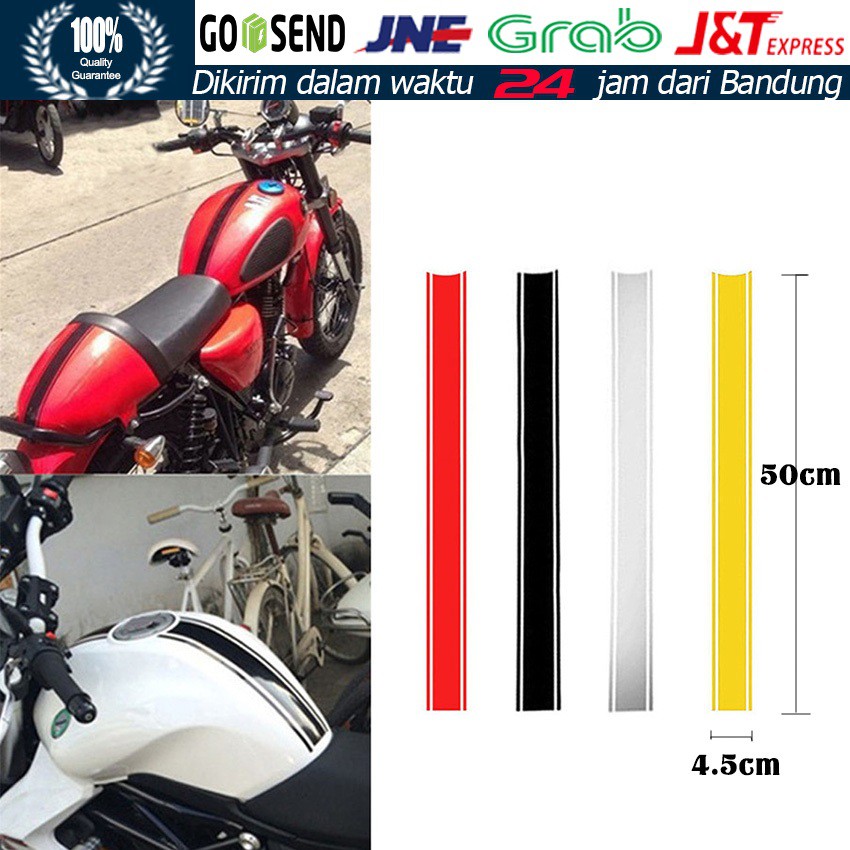 Jual 50x4.5cm Stiker Tanki Motor DIY Strip Cafe Racer Decal Stiker ...