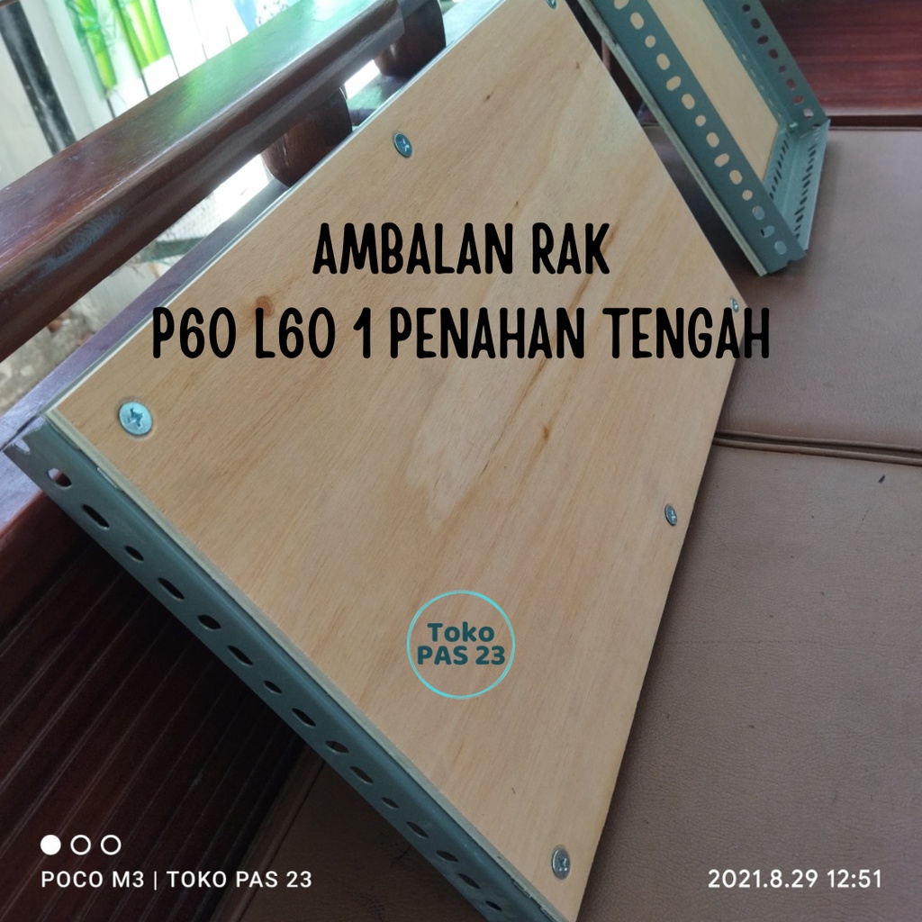 Jual Papan Ambalan Rak Besi Siku Lubang Ukuran Lebar 60 (cm) Siap Pakai ...