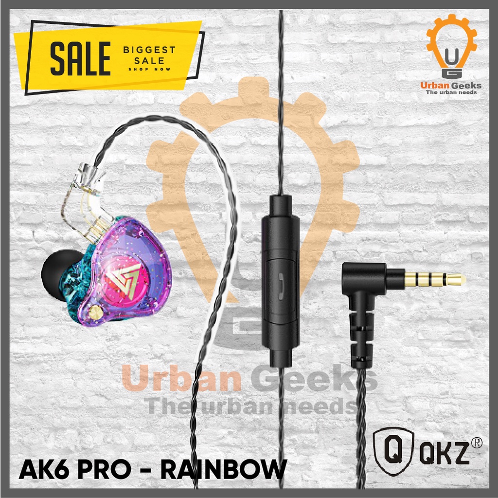 Jual QKZ AK6 Pro Detachable Cable Sport Earphone with Mic | Shopee ...