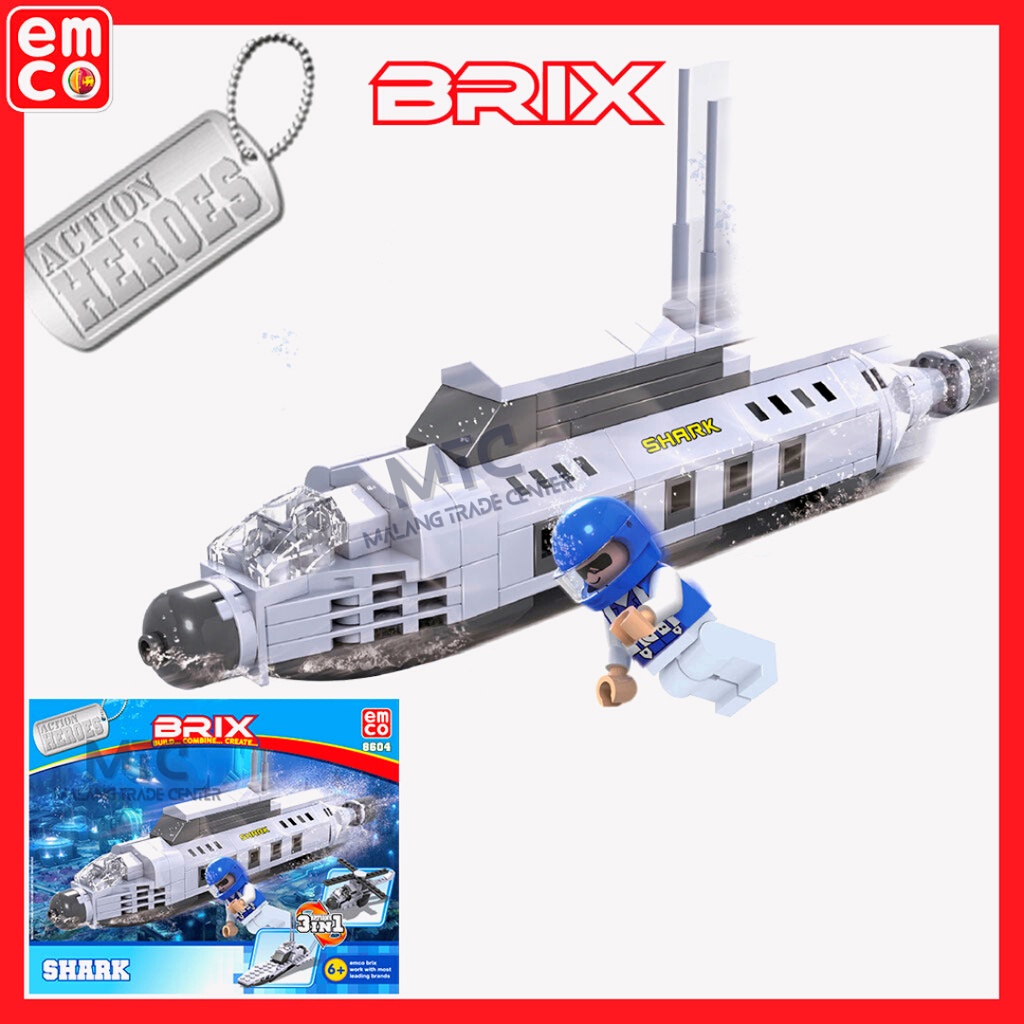 Jual Mainan Balok Lego Bricks Emco Brix Action Heroes Mobil Polisi ...