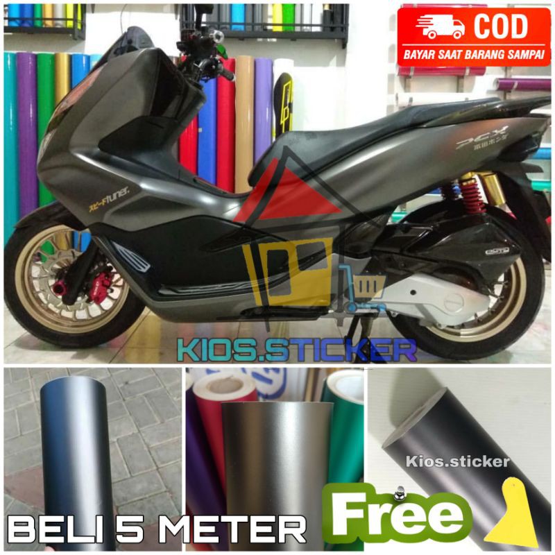 Jual Sticker Skotlet Metalik Chrom Doff Grey Sticker Skotlet Moto ...