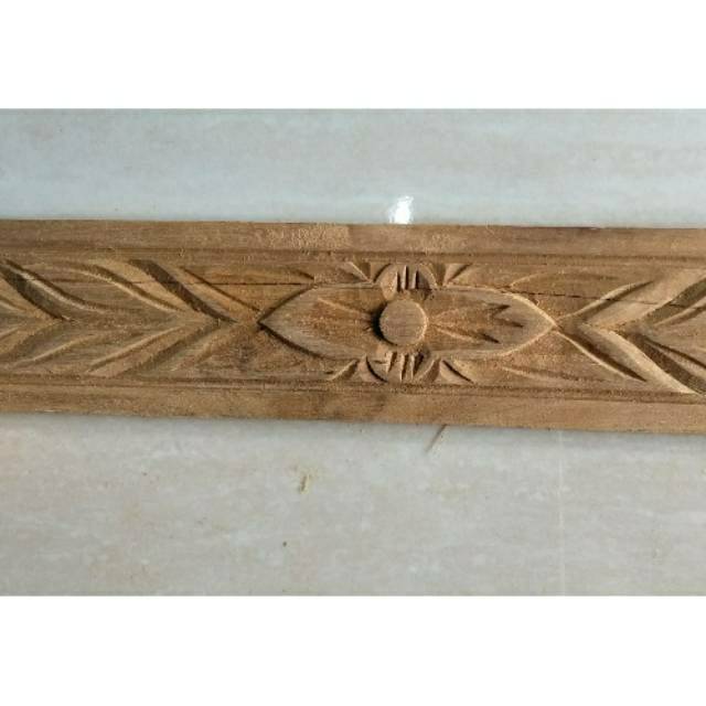 Jual ornamen ukiran kayu jati motif padi | Shopee Indonesia