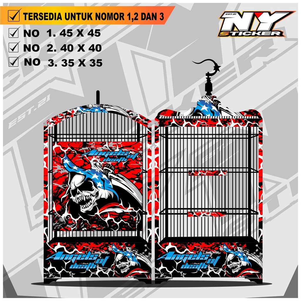 Jual Stiker Decal SANGKAR KOTAK - Dekal Sangkar Burung Kotak Ebod Kosan ...