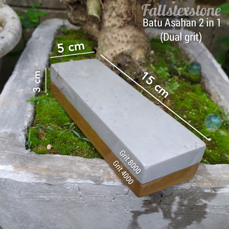 Jual Batu Asah Dua sisi grit 4000 & 8000 dimensi 15x5x3cm. batu asahan ...