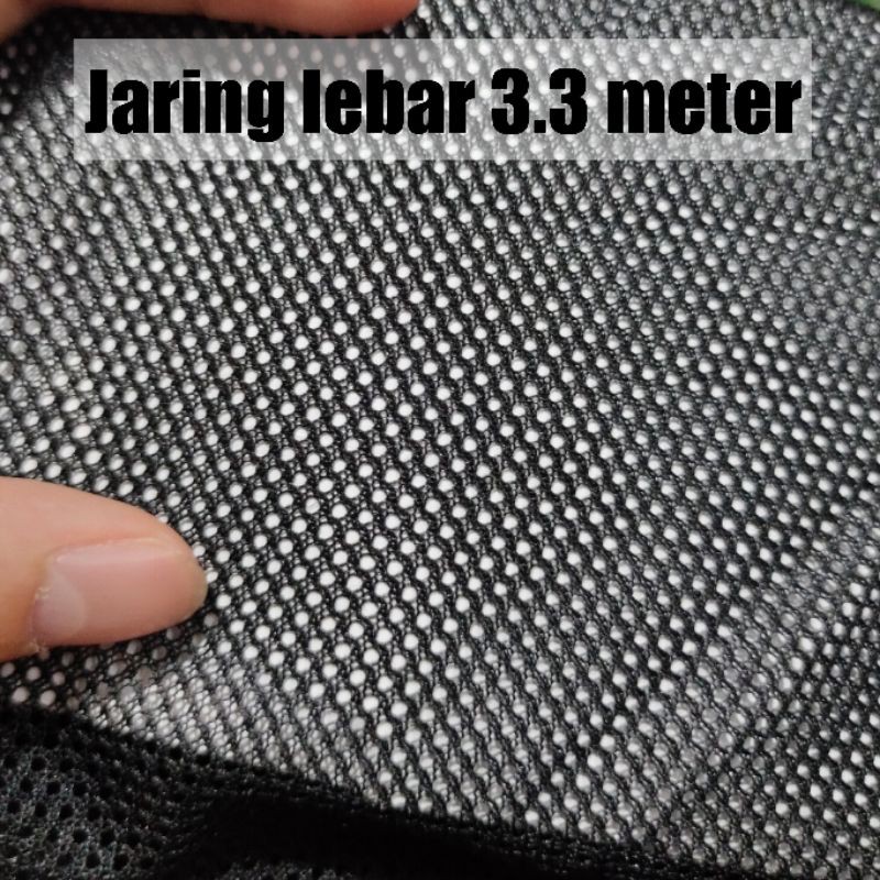 Jual bahan kain jaring jala hitam lebar 3.3m gulungan yard eceran ...