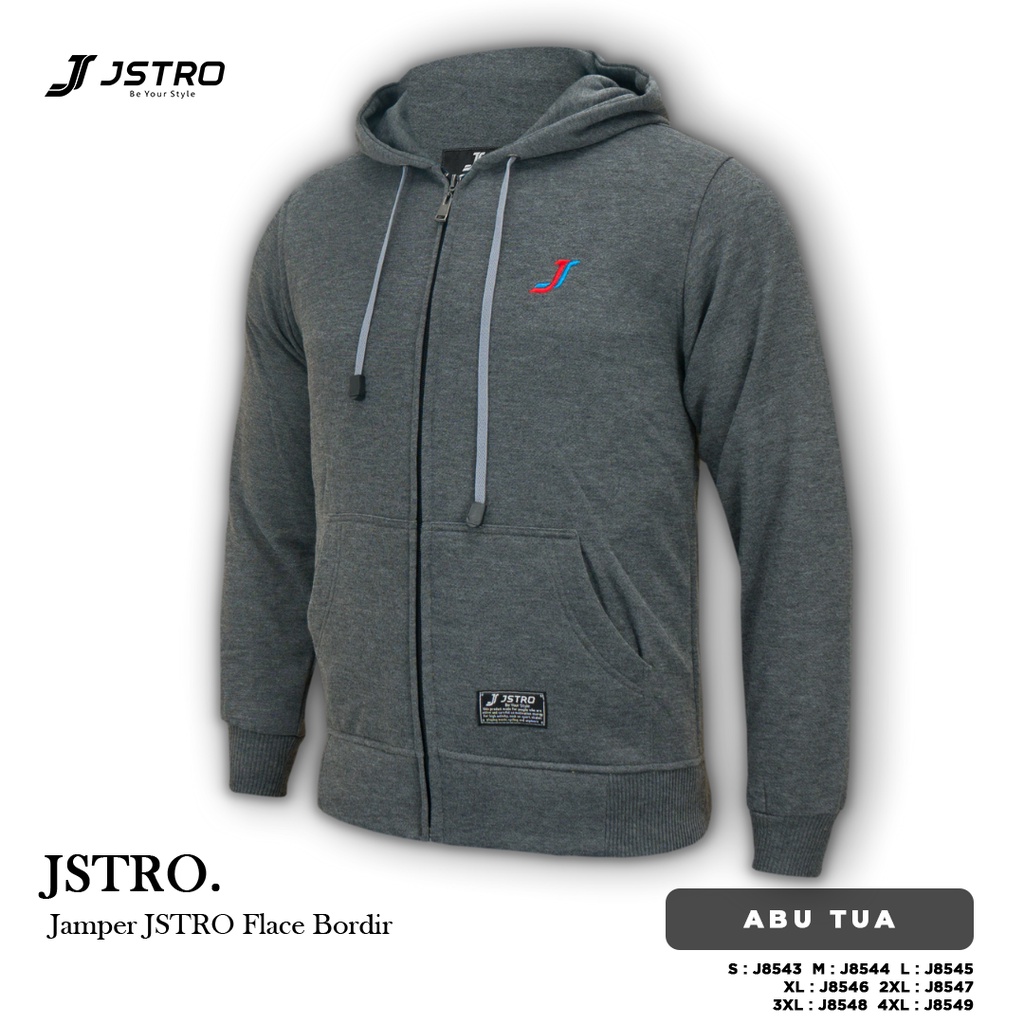 Jual Jstro Jamper Flece Katun Abu Tua | Shopee Indonesia