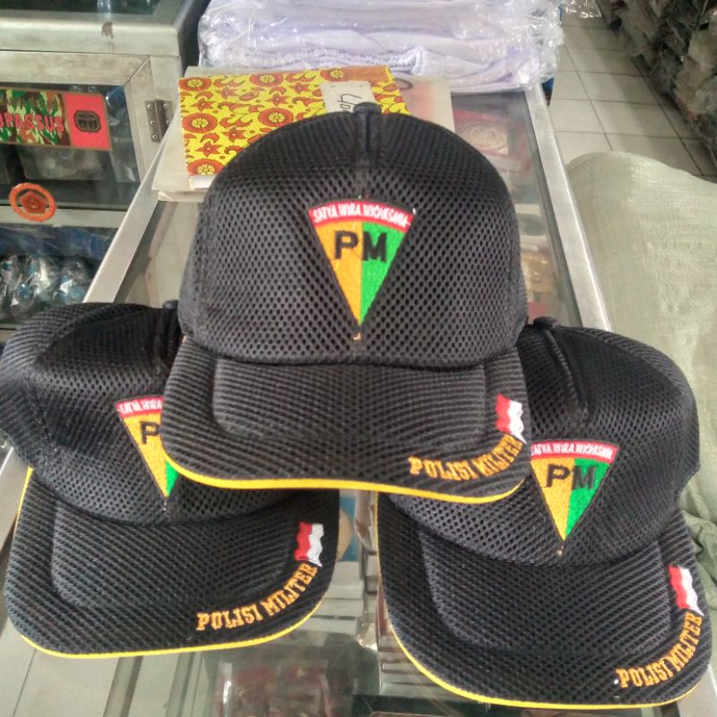 Jual TOPI PM POLISI MILITER JARING HITAM | Shopee Indonesia