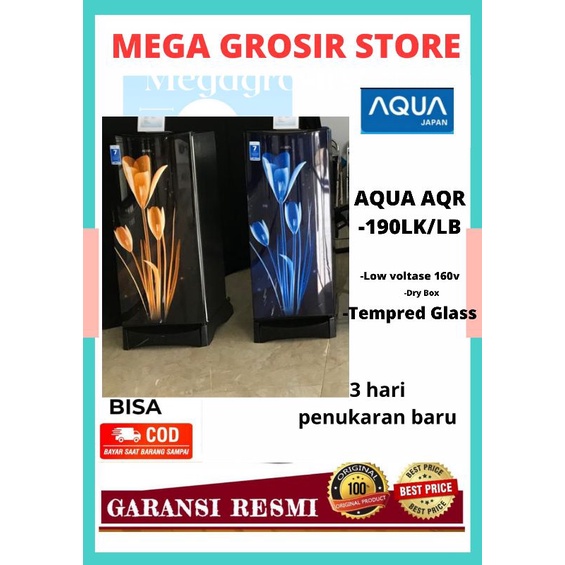 Jual KULKAS 1 PINTU AQUA AQR D190 MOTIF BUNGA | Shopee Indonesia