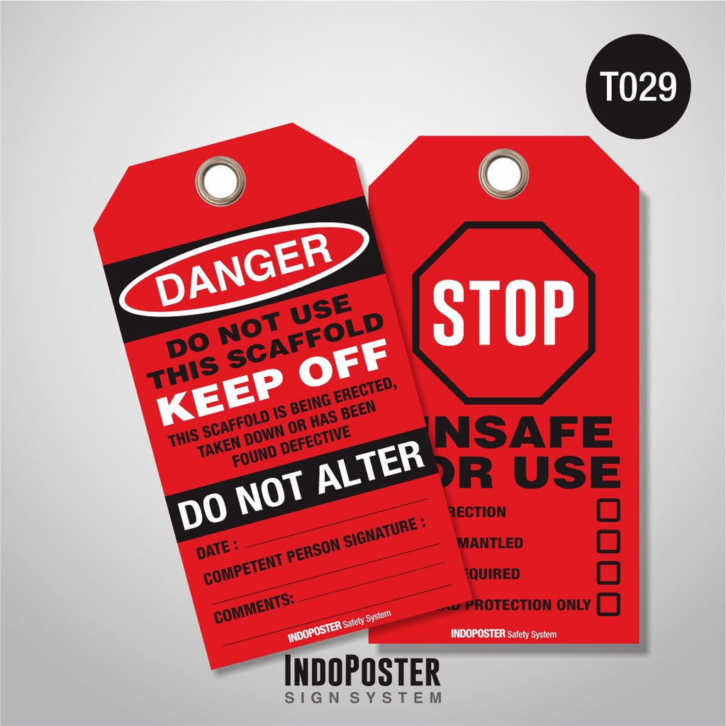 Jual Tag Out LOTO Lock Out Tag Out PVC Safety K3 OSHA ANSI ISO Danger ...