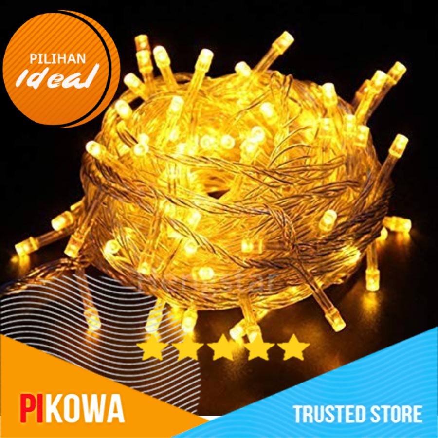 Jual Lampu Hias Dekorasi Tumblr LED Dekor Kamar 100 LED 10 Meter Warm ...