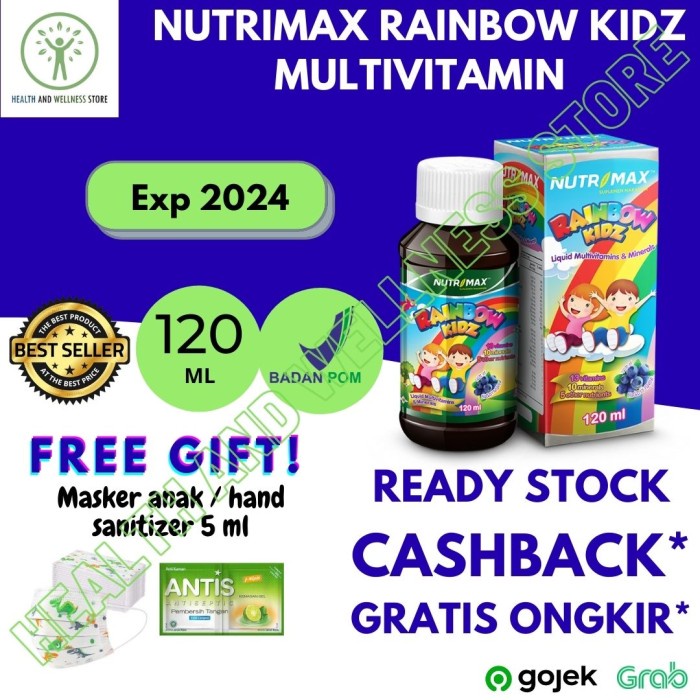 Jual Nutrimax Rainbow Kidz Multivitamin Suplemen Anak 120 Ml Vitamin ...