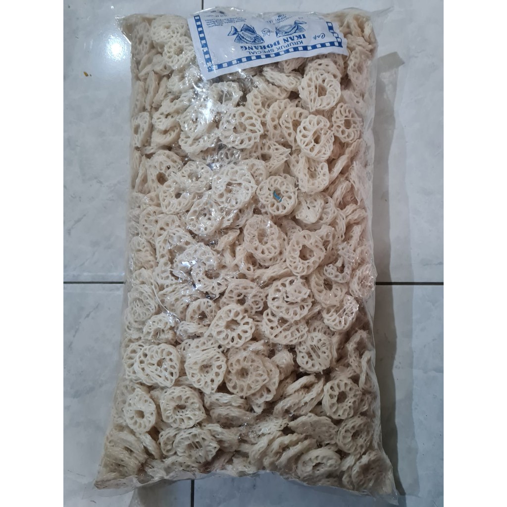 Jual KERUPUK MAWAR BESAR PUTIH TIGA RODA MERK IKAN DORANG 1 BAL 5KG ...