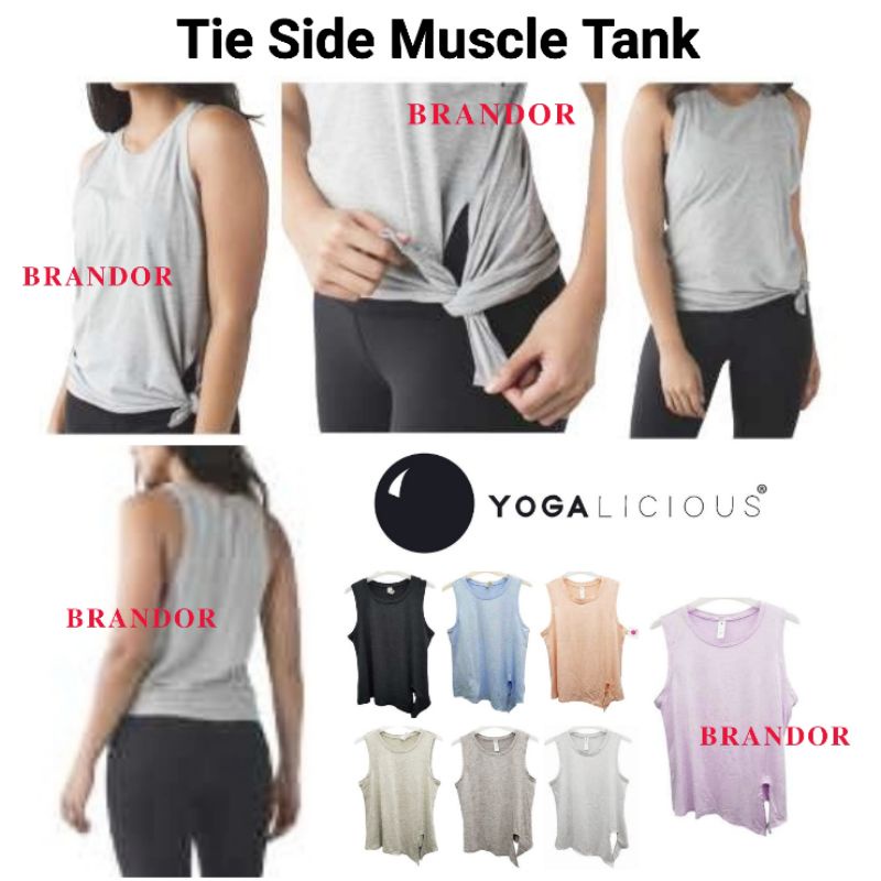 Jual YLTT17 - TIE SIDE MUSCLE TANK By YOGALICIOUS | Shopee Indonesia