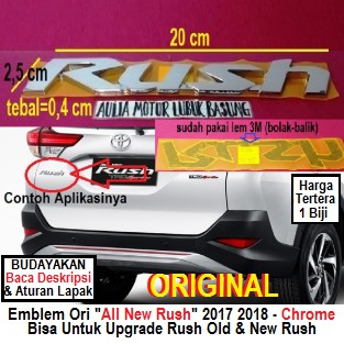Jual 1 bh emblem original logo tulisan toyota all new rush 2017 2018 ...