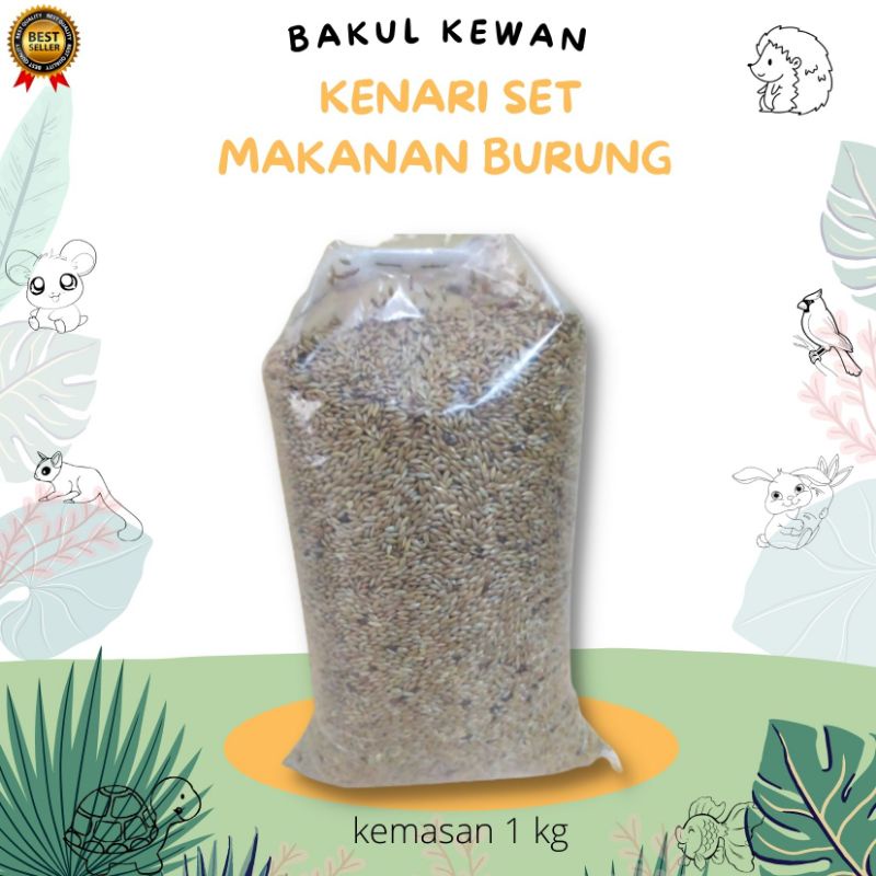 Jual cenari seed kemasan 1kg makanan burung | Shopee Indonesia
