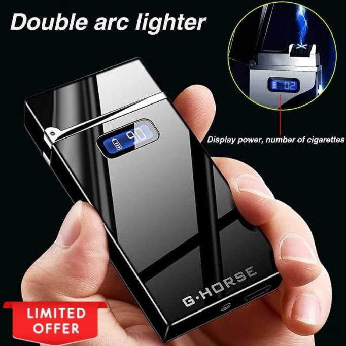 Jual Korek Api Plasma G-Horse Electric Double Pulse Arc Lighter ...