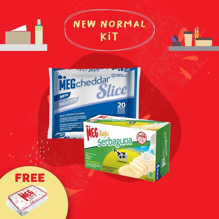 Jual MEG Starter Pack Keju Serbaguna 165 gr & Cheddar Slice 20 Slice ...