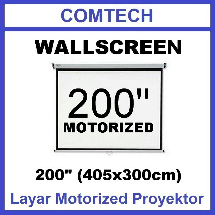 Jual Motorized Wallscreen Projector 200 Inch Layar Dinding Proyektor ...