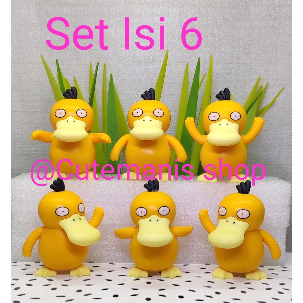 Jual Mainan Figure Pokemon Psyduck Cute Figure Topper Cake Set Isi 6 ...