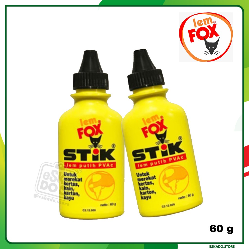Jual LEM FOX STIK 60g (Untuk Kertas, Karton dan Kayu) | Shopee Indonesia