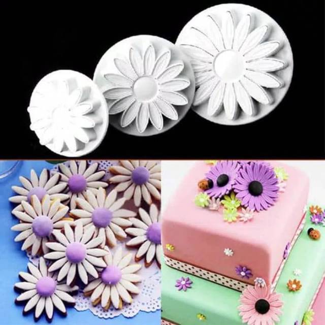 Jual Cetakan fondant clay plunger cutter bunga matahari daisy sunflower ...