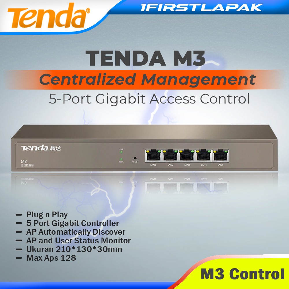 Jual Tenda M3 Switch 5 Port Gigabit 10/100/1000Mbps Access Controller ...