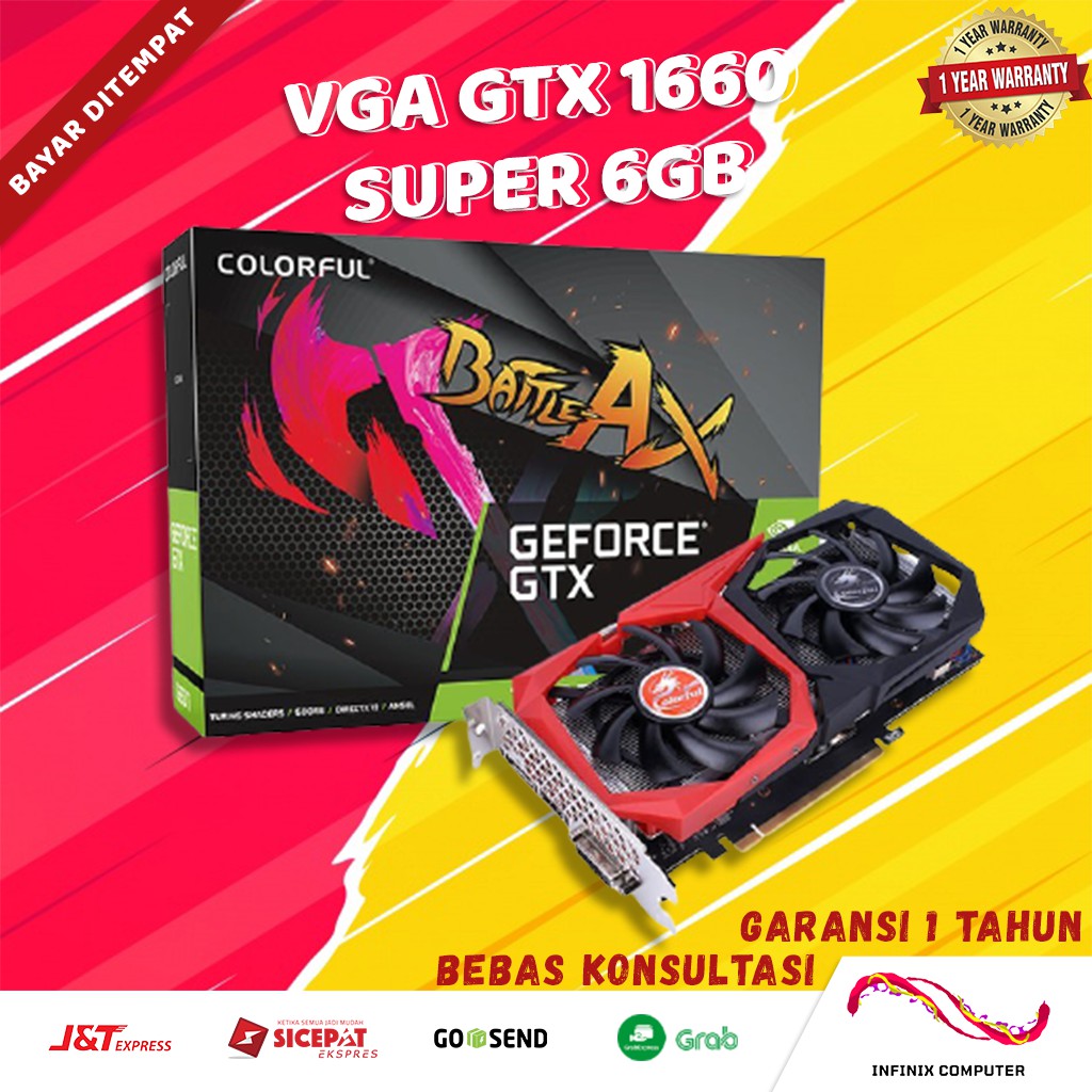 Jual VGA GTX 1660 SUPER 6GB RTX 2060 8GB SUPER DDR6 1650 1050Ti RX 550 ...