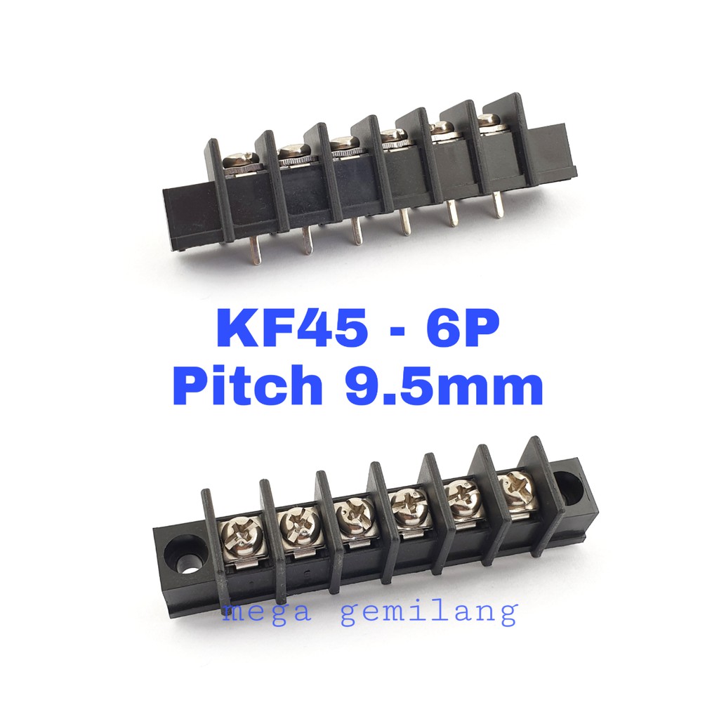 Jual Terminal Blok KF45 6p | terminal baut | barrier terminal block ...