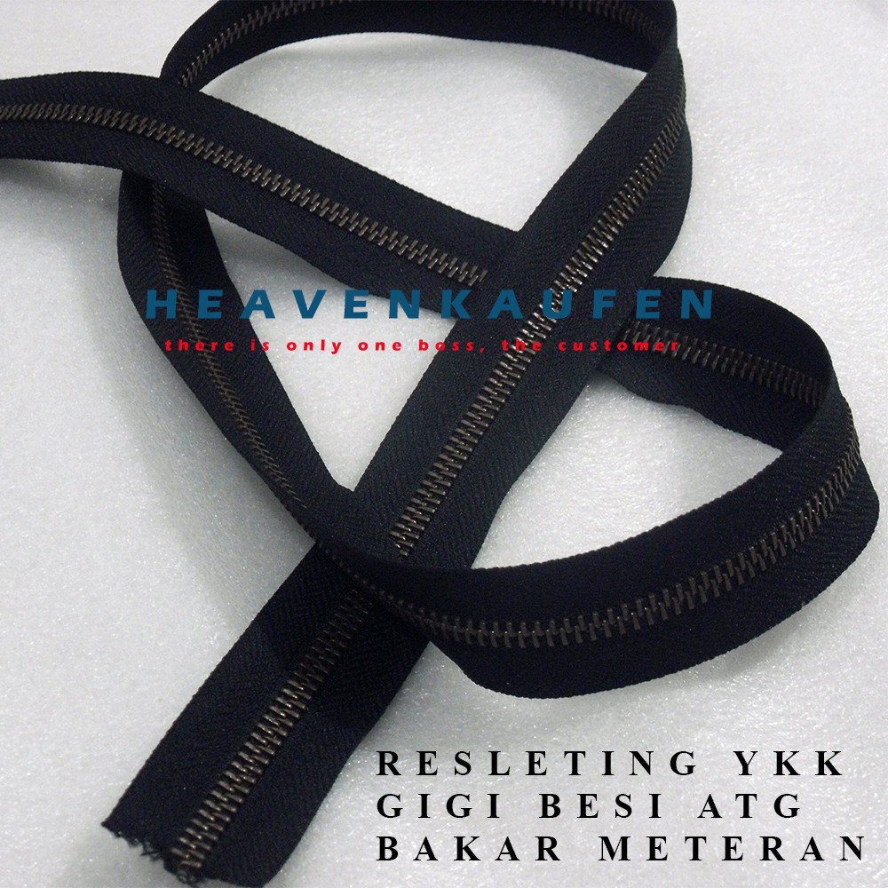 Jual Resleting YKK Gigi Besi ATG Bakar No. 5 Meteran | Shopee Indonesia