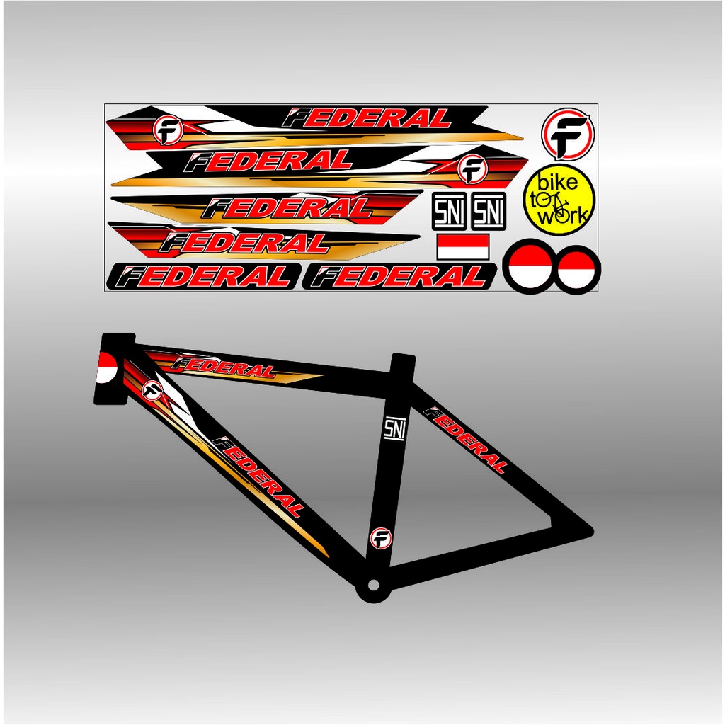 Jual STIKER BUAT SEPEDA POLET STICKER / BIKE STREET STRIPING FEDERAL ...
