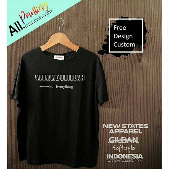 Jual CETAK KAOS SATUAN FREE CUSTOM | Shopee Indonesia