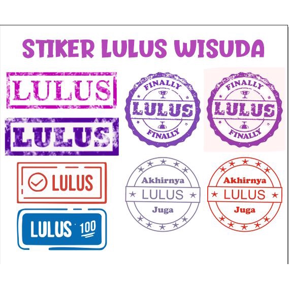 Jual Stiker Transparant Lulus Graduation Wisuda | Shopee Indonesia
