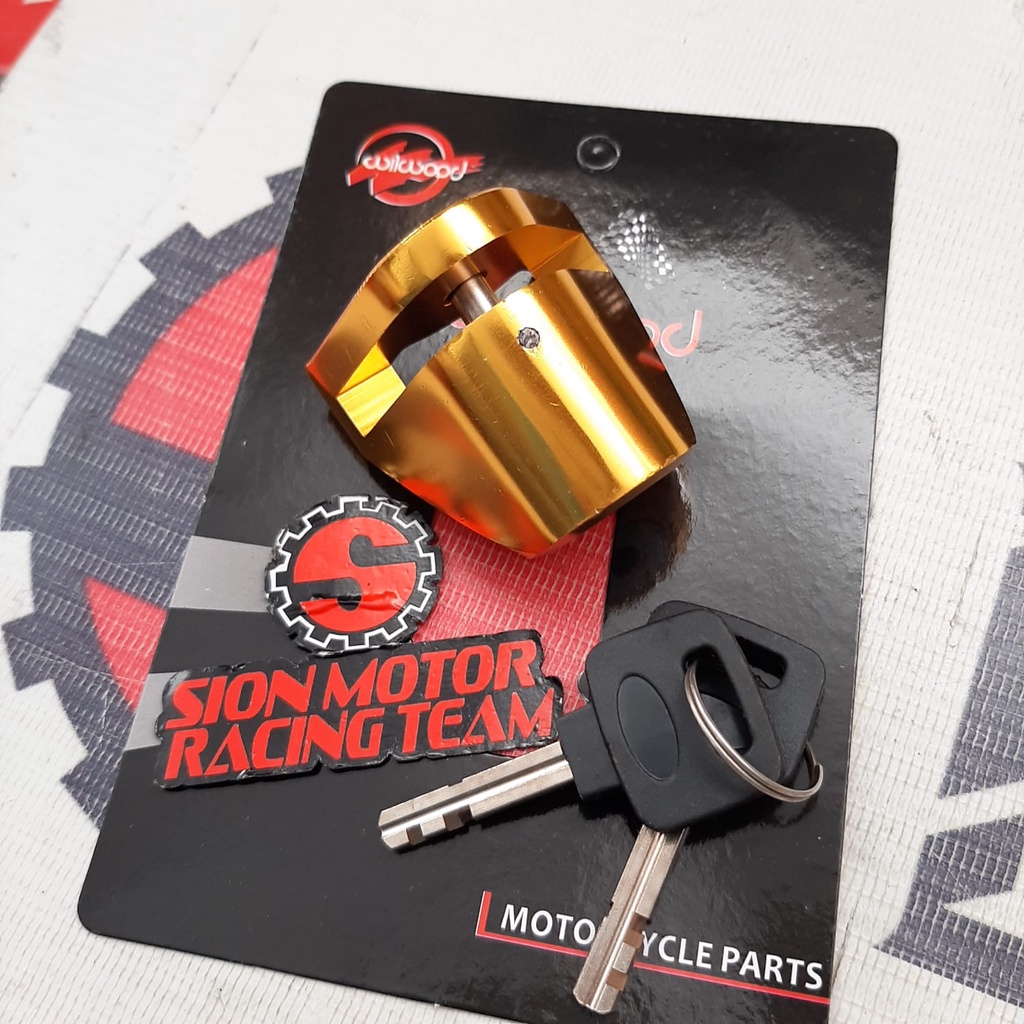 Jual Kunci Cakram / Gembok Piringan / Disc Lock CNC Wilwood 2120 Emas ...