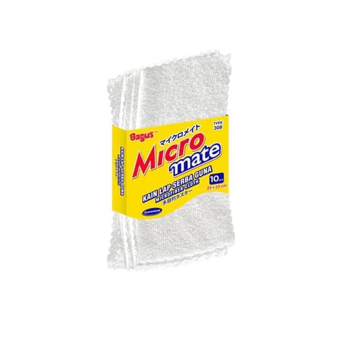 Jual Bagus Micromate Microfiber Cloth WHITE (isi 10pcs) | Shopee Indonesia