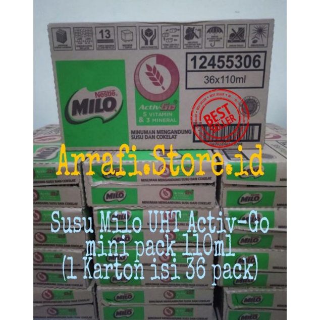 Jual Susu Milo 110ml UHT Activ-Go mini pack 110ml susu milo 110 ml susu milo 110ml (1 Karton 1 ...