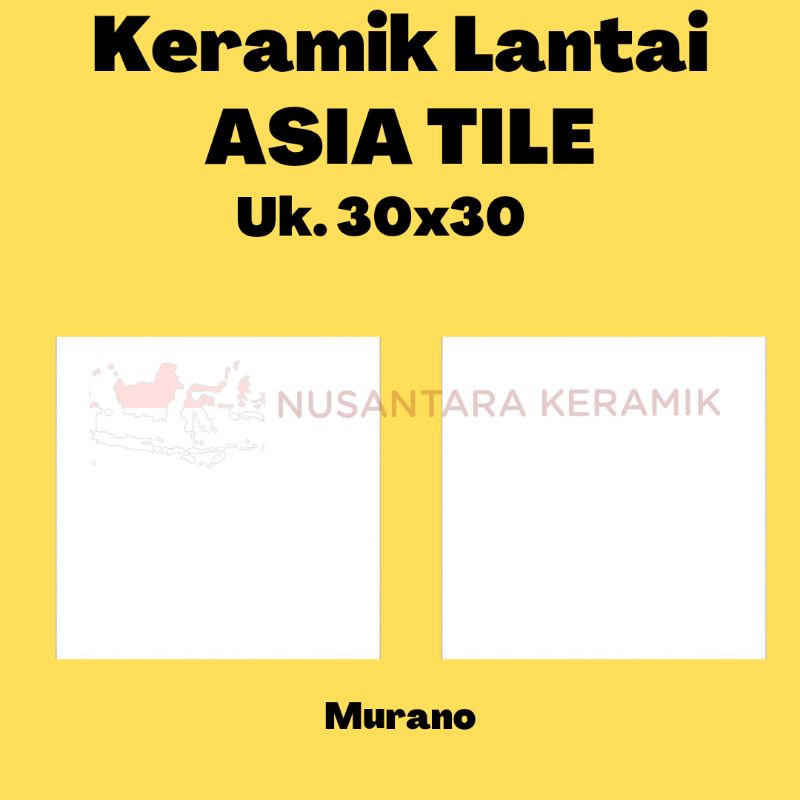 Jual Keramik Lantai Asia Tiles KWC kw3 30x30 Murano putih polos ...