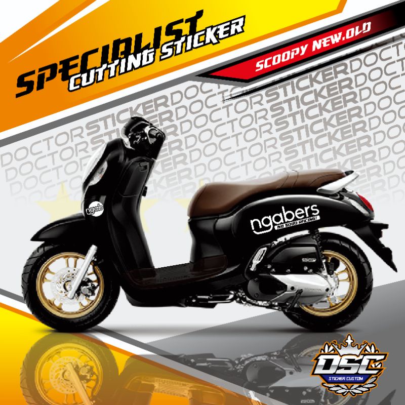 Jual Sticker scoopy Ngabers NGAB Cutting sticker mori ngabers Scoopy ...