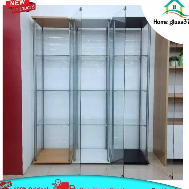 Jual Lemari / Rak Kaca Pajangan+Kunci | Shopee Indonesia