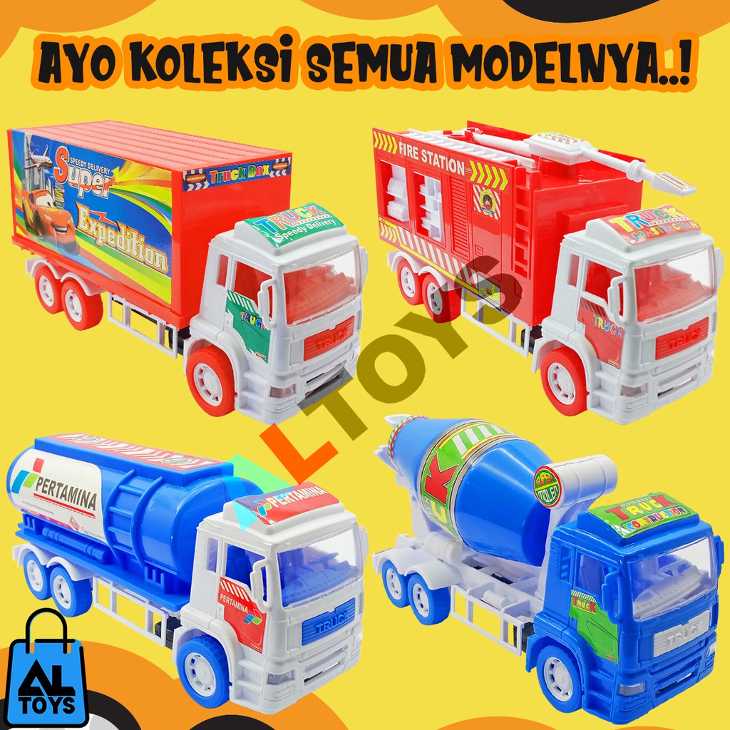 Jual MAINAN MOBIL MOBILAN TRUCK KONTAINER / MAINAN TRUCK BOX / FIRE ...