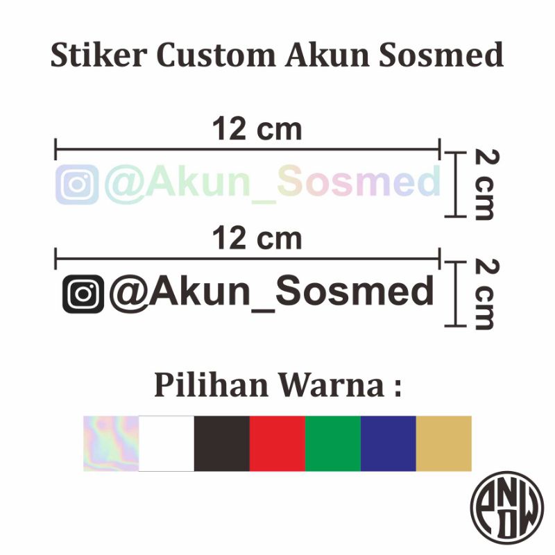 Jual Sticker Cutting/Stiker Akun Sosmed Custom/Bisa Request | Shopee ...
